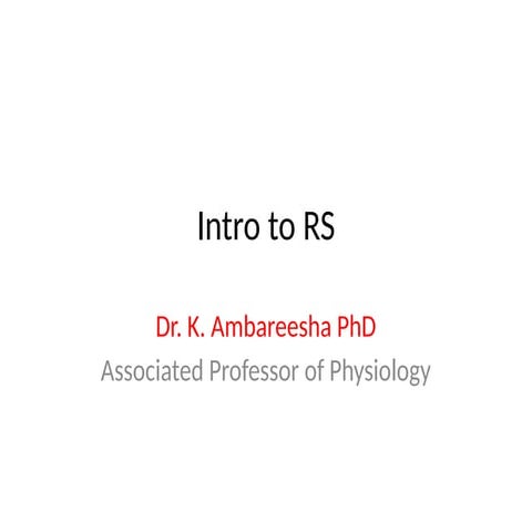 concised shock and rs.pptx by Dr. K. Ambareesha | PPTX