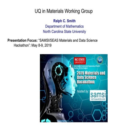 MUMS: Transition & SPUQ Workshop - Uncertainty Quantification in ...