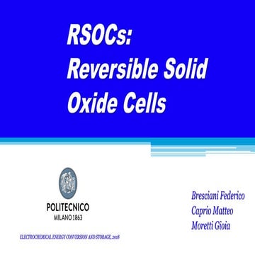 Presentation on Reversible Solid Oxid Cells for energy storage | PDF ...