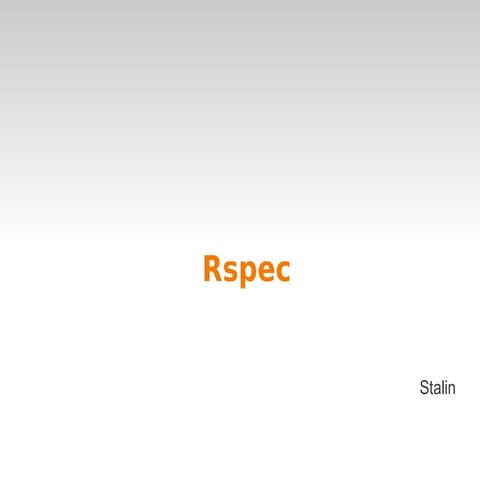 Rspec Basics Pdf Programming Languages Computing 2988