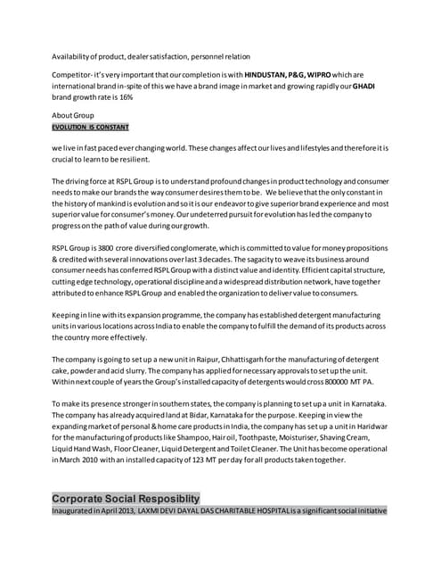 Rspl ppt | PPTX | Skin Care | Beauty