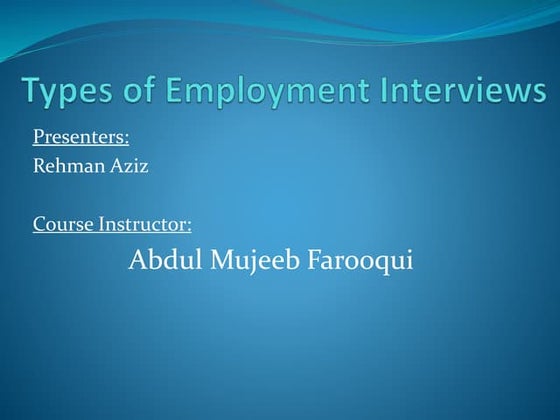 Job interview | PPT