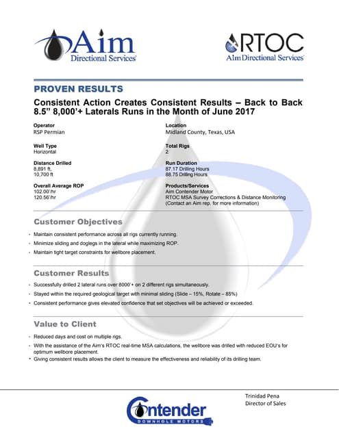 Aim Directional - Record Well | PDF