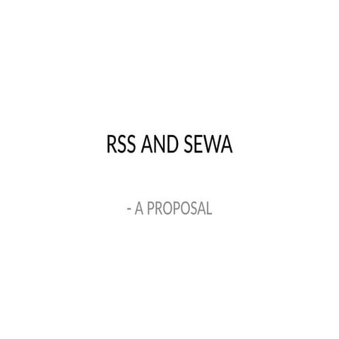 RSS AND SEWA : A historical process in India | PPTX