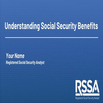 Understanding Social Security Benefits | PPT