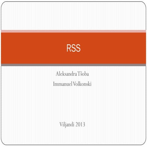 Rss esitlus | PPT