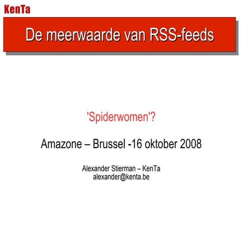 De meerwaarde van RSS | PPT