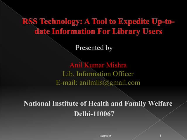 Introduction to RSS | PPT