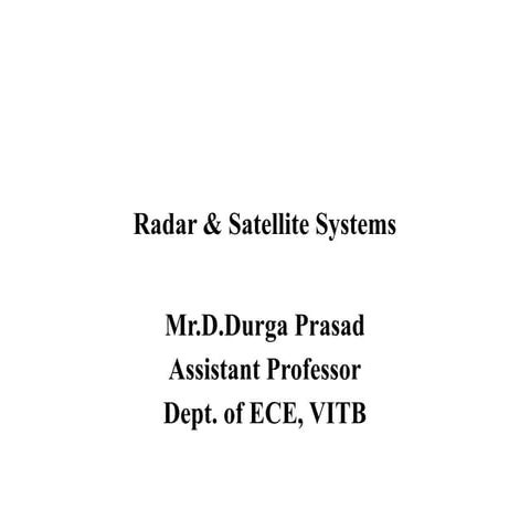 Radar and siganal systems UNIT-3 PPT.pptx