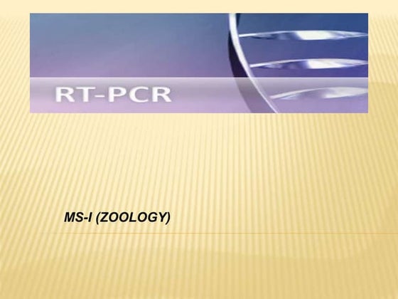 Pcr and its applications | PPT