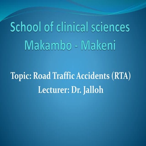 road accidents and first aid | PPTX