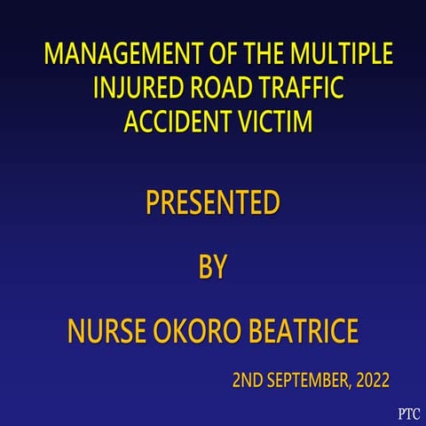ROAD TRAFFIC ACCIDENT POWERPOINT PRESENTATIONppt | PPT