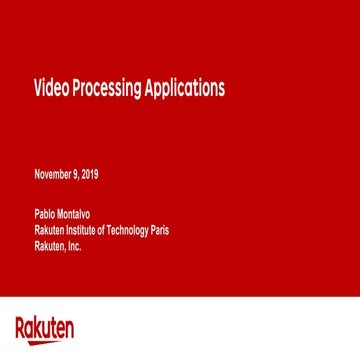 Video Processing Applications | PDF