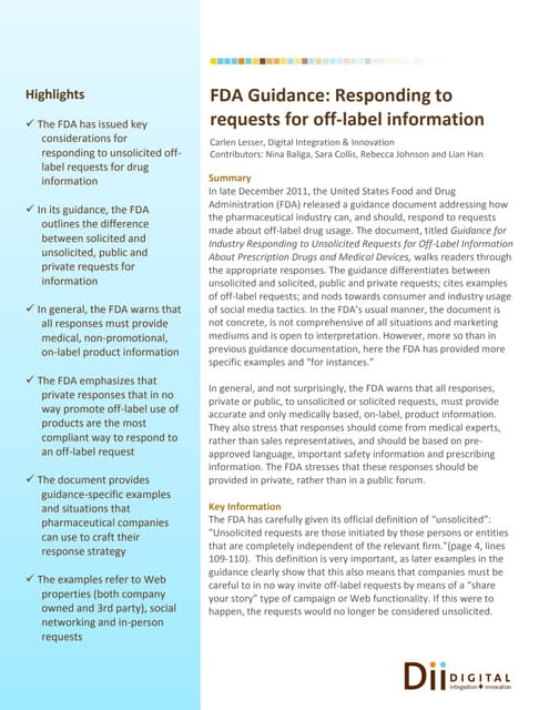 RTC POVs: FDA Warning Letter for Copaxone, March 2012 | PDF