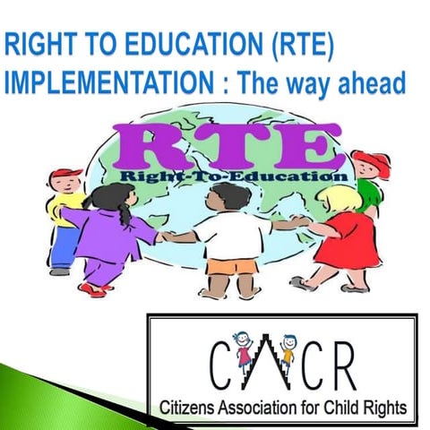 Right to Education Act in India-Citizen Association For Child Rights | PPTX