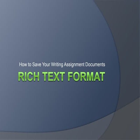 RTF | PPTX | Freelance Writing | Content Production