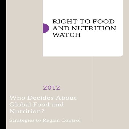 Right to Food and Nutrition Watch 2012 | PDF