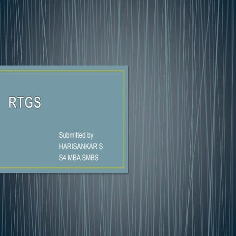 Rtgs minor 1 | PPTX