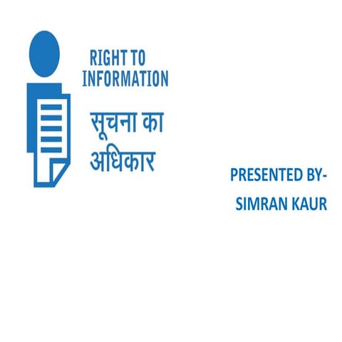RTI- Right To Information Act | PPT
