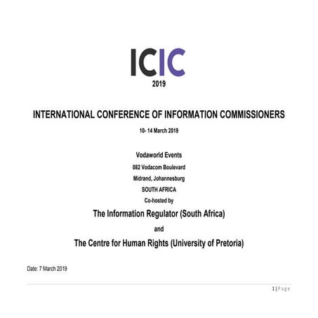 ICIC2019 programme | PPT