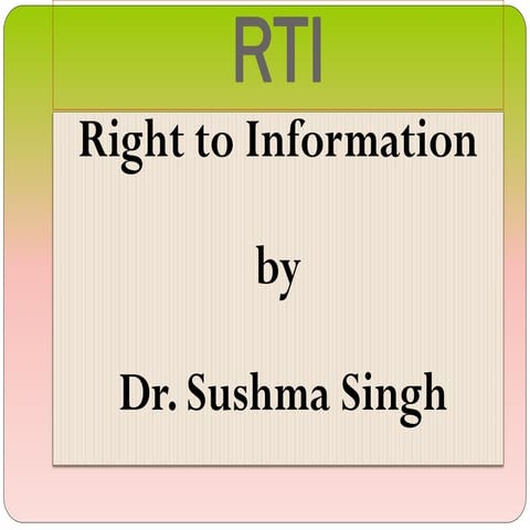 Presentation on RTI | PDF