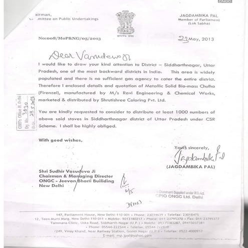 Harish Rawat's letter to NTPC, GAIL, PGCIL | PDF