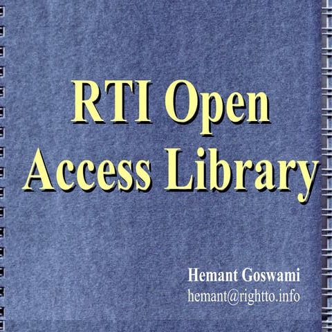 RTI open-access Library | ODP