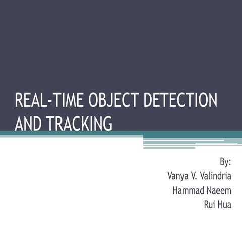 Real Time Object Tracking Pptx Computing Technology And Computing 5164