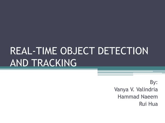Real Time Object Tracking Pptx Computing Technology And Computing 5164