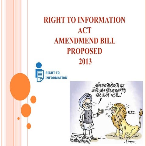 Rti amendment proposed 2013 | PPTX