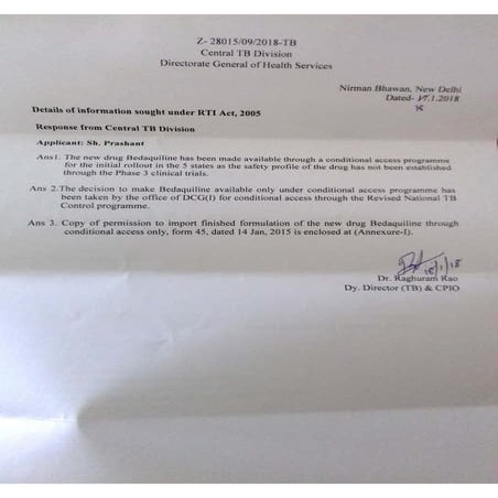 DCGI Approval for Bedaquiline | PDF