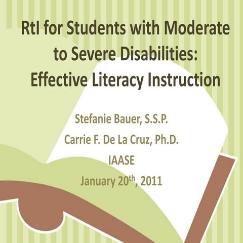 RtI for students with significant disabilities | PDF | Special ...
