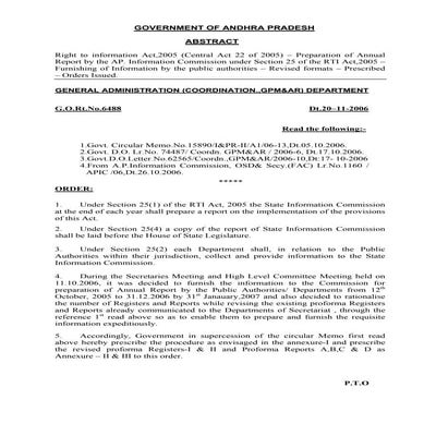 Rti go annexure-1 | PDF