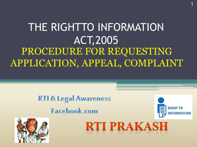 The right to information act (rti), | PPTX