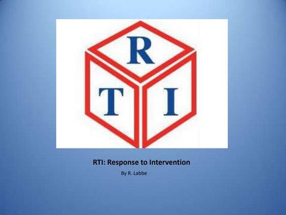 Response To Intervention (RTI) presentation | PPT | Educational Assessment | Education