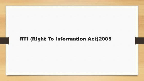 RTI Matters Know Your Right To Information.pptx