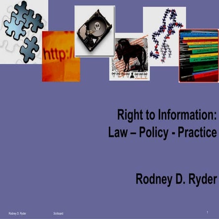 Right to Information - Law, Policy, Practice | PPT