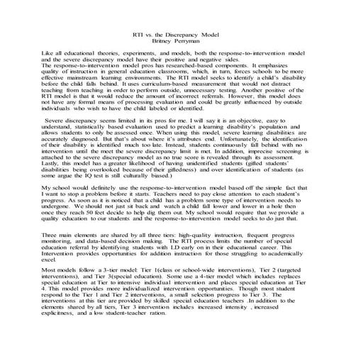 Rti vs discrepancy | PDF