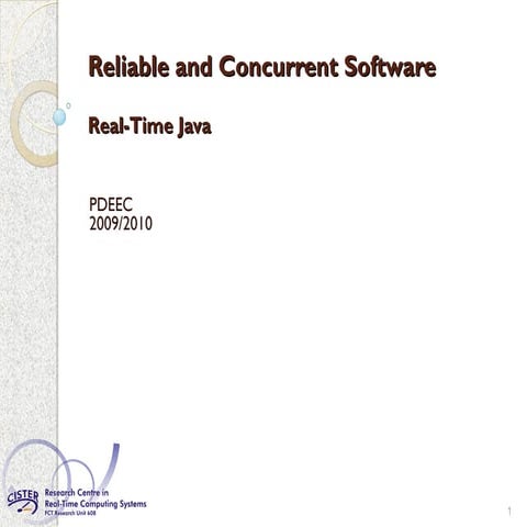 Reliable and Concurrent Software - RT Java | PPT