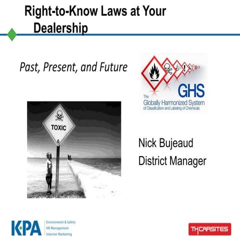 Right-to-Know Laws at Your Dealership | PPTX