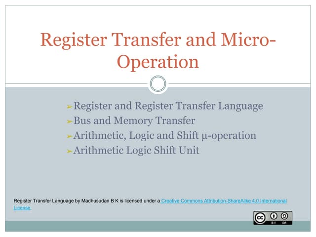 Register transfer and micro-operation | PPTX