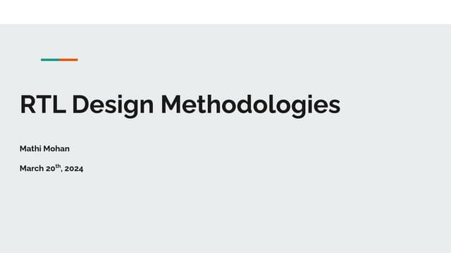 RTL Design Methodologies_Object Automation Inc | PDF | Programming ... RTL Design Methodologies_Object Automation Inc | PDF | Programming ...