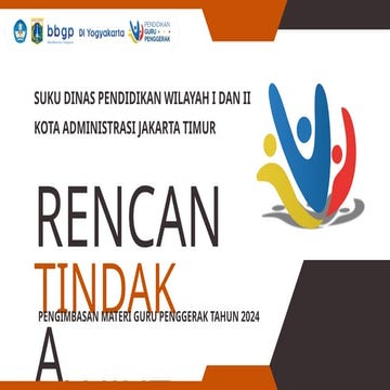 RTL Pengimbasan Materi Pend. Guru Penggerak | PPTX