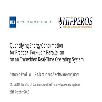 Quantifying Energy Consumption For Practical Fork Join Parallelism On An Embedded Real Time 1064