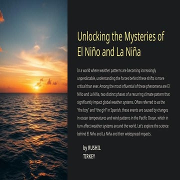 Unlocking the Mysteries of El Nino La Nina | PPTX