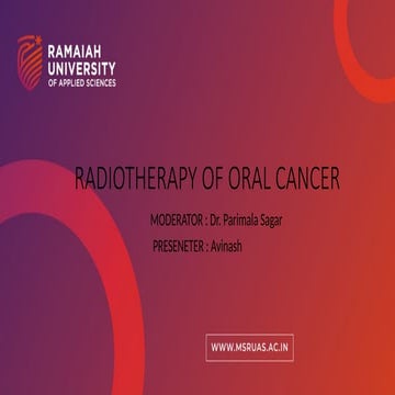 RT in oral cancer radiotherapy PPT.pptx