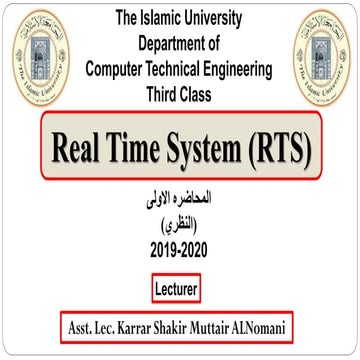 Concepts Of Real Time Systems Rts Pdf Computing Technology