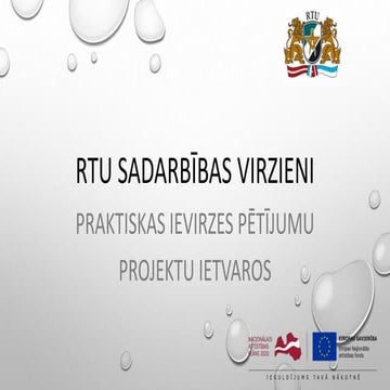 RTU sadarbibas virzieni programmai "Praktiskās ievirzes pētījumi" | PPTX