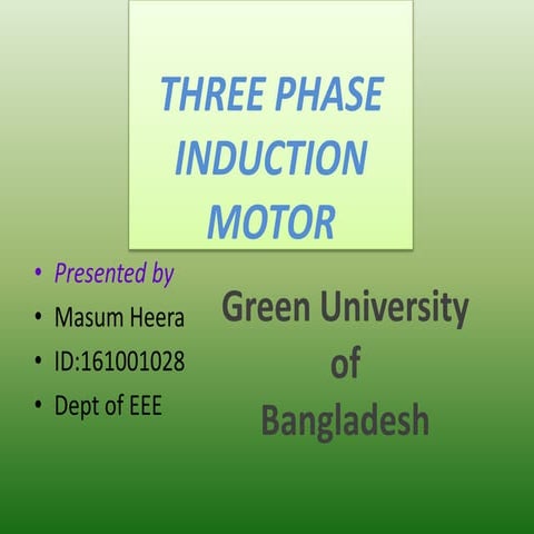 Presentation on induction motor