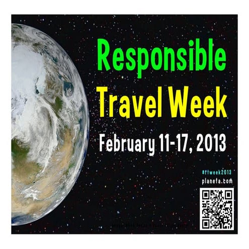 Responsible Travel Week 2013 | PDF | Social Networking | Internet